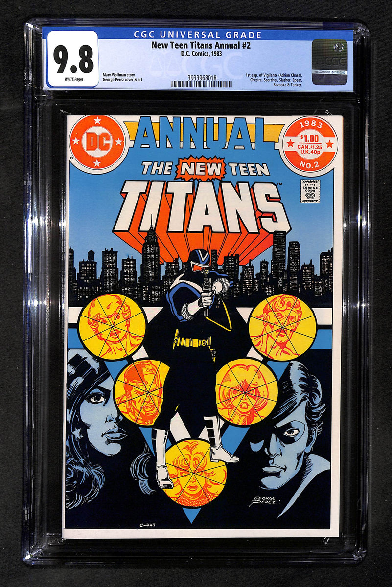 New Teen Titans Annual #2 CGC 9.8 1st appearance of Vigilante on ICE ...